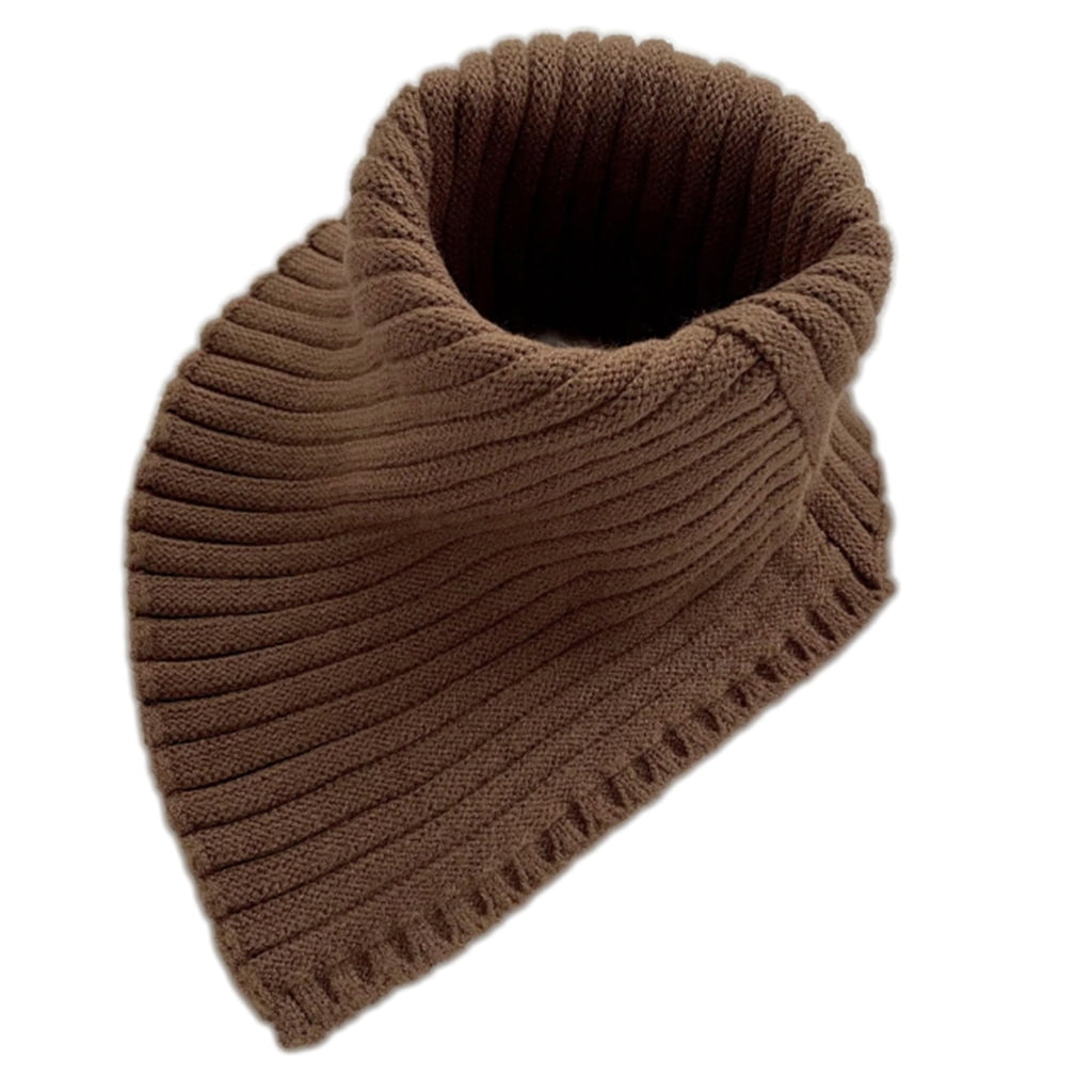 Ribbed Knit Turtleneck Faux Collar Wrap Scarf Neck Guard for Women and ...