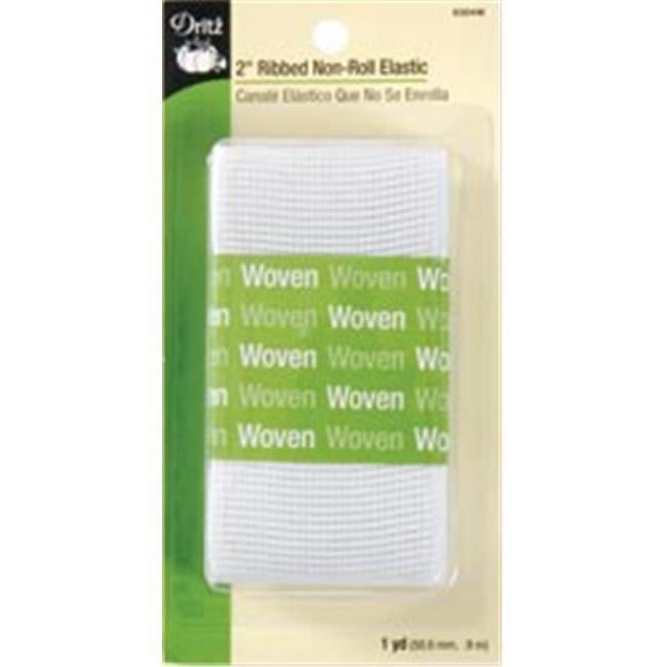 Ribbed Non-Roll Elastic 2"X1 Yard-White - Walmart.com