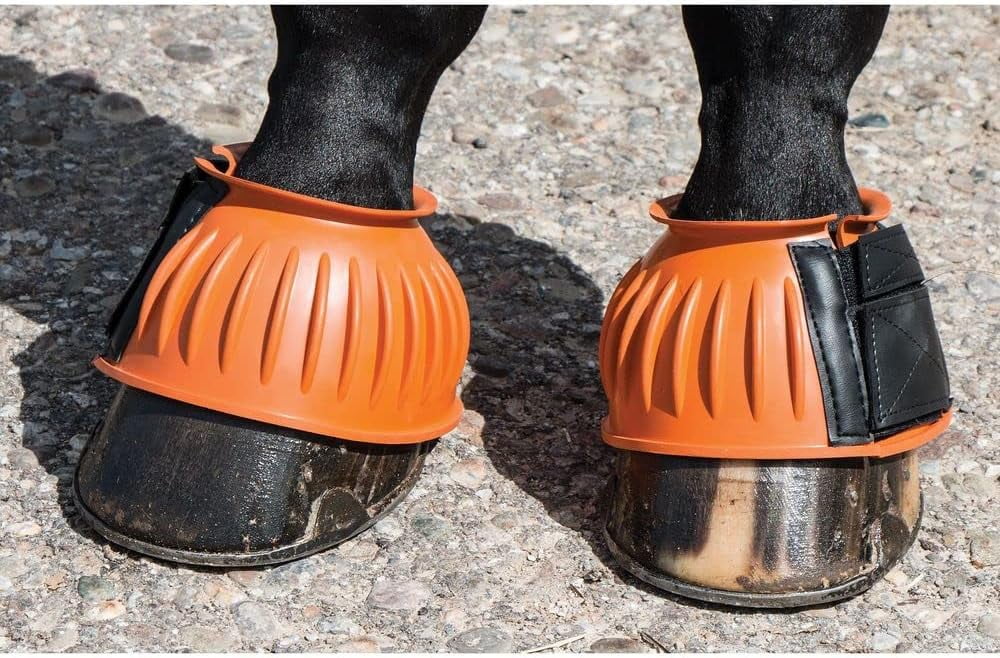Ribbed Rubber Double Lock Bell Boots for Horses | Ultimate Horse ...