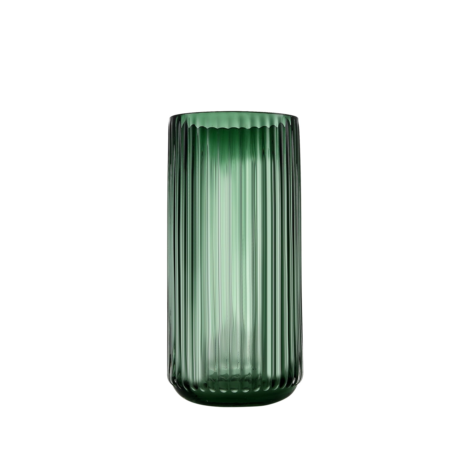Rmoilve Glass Vase, Small Green Ribbed Flower Vase, Cylindrical Décor ...