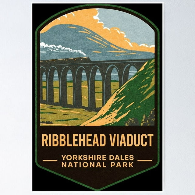 Ribblehead Viaduct Yorkshire Dales National Park Poster, 12x18 UNFRAMED ...