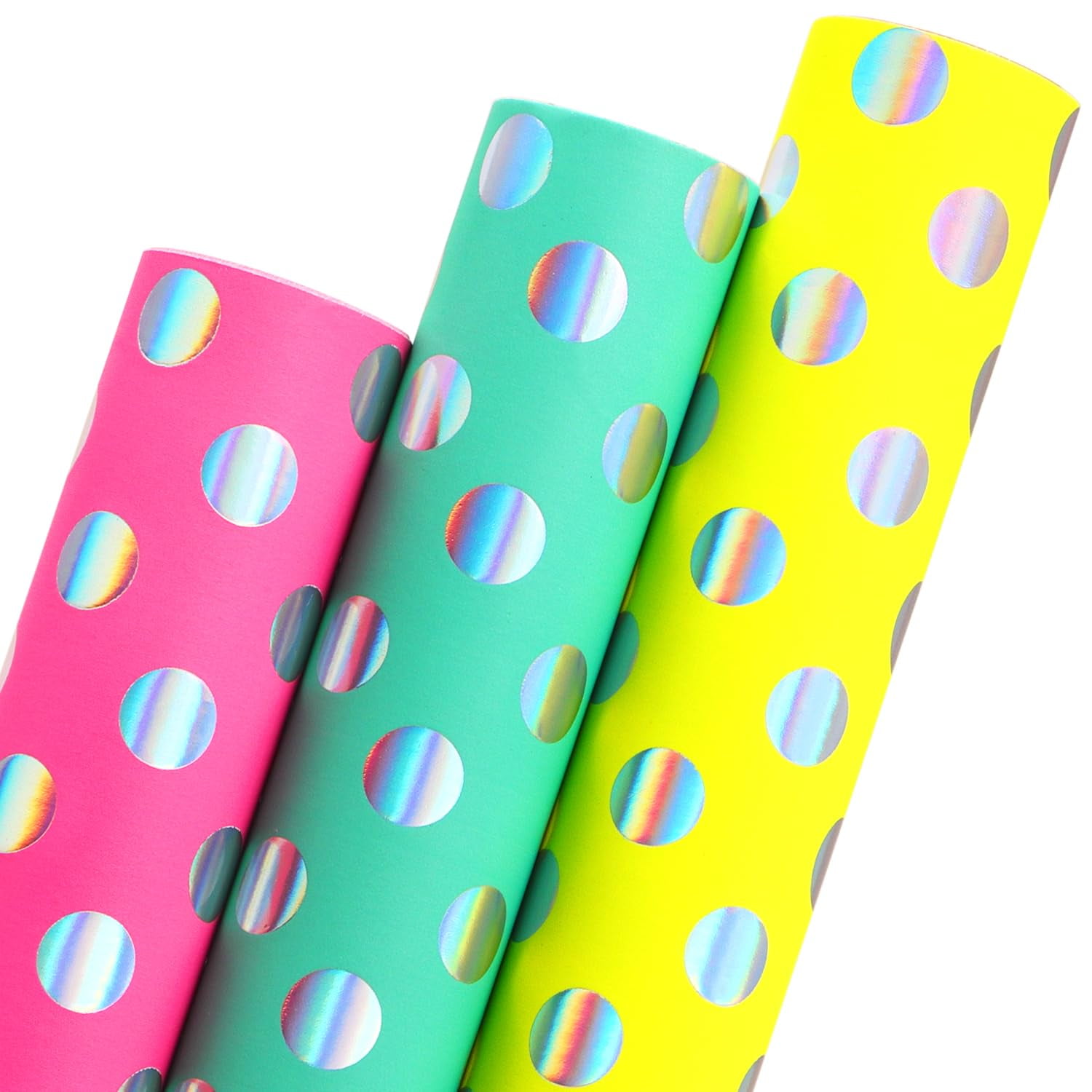 Ribbli Birthday Polka Dots Wrapping Paper AIS1 Mini Roll, 3 Rolls ...
