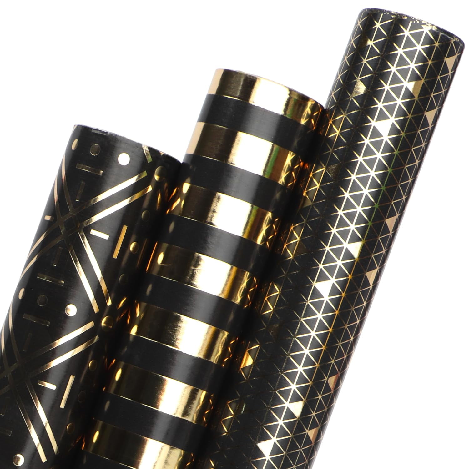 Ribbli Birthday Wrapping Paper KEF16 Black and Gold Gift Wrapping Paper ...