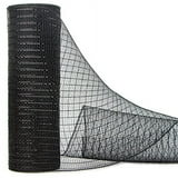 Ribbli Black Metallic Deco Mesh Ribbon, 10 inch x 30 feet(10Yard ...
