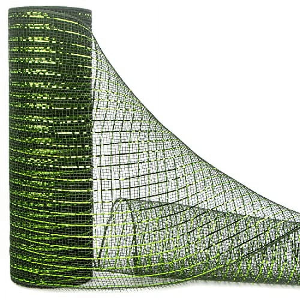 Ribbli Dark Moss Green Deco Mesh Ribbon,10 inch x 30 feet(10Yard), Dark ...