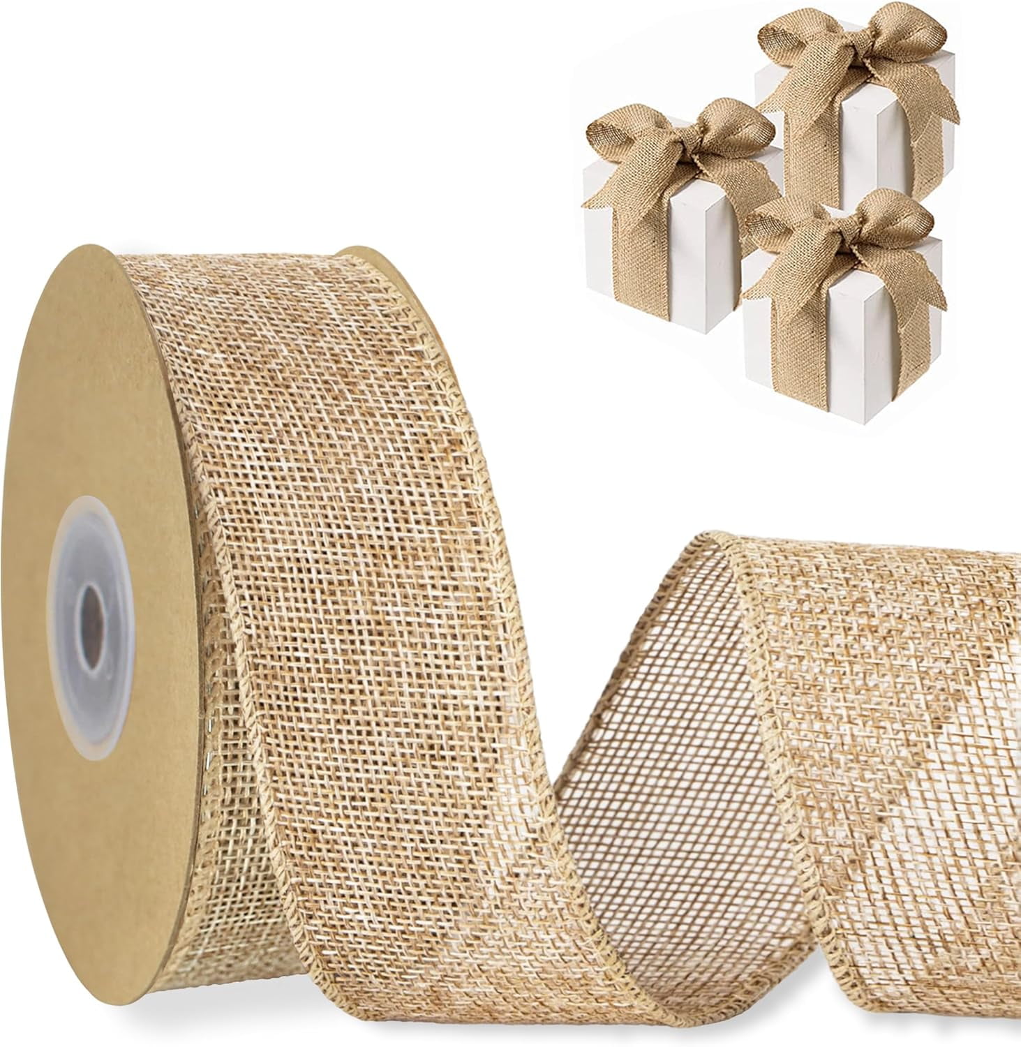 Ribbon, 1.57 inches x size 11, natural ribbon with wire edge, used for ...