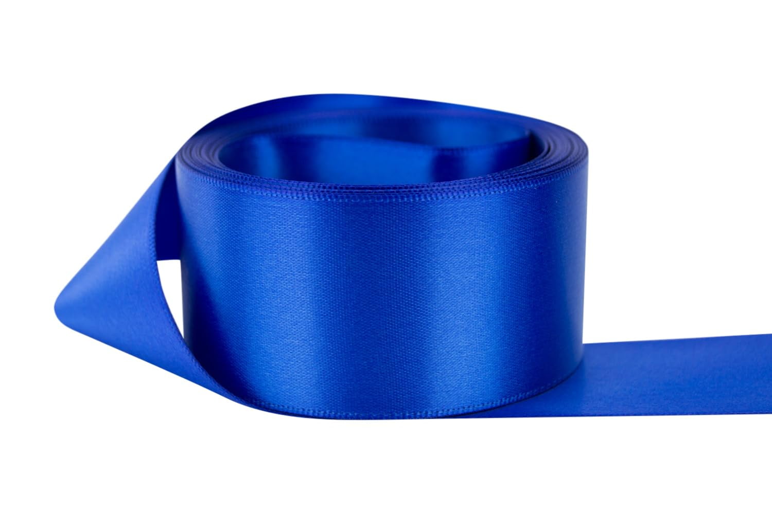 Ribbon Bazaar Double Faced Satin 1-1/2 inch Royal Blue 50 yards 100% ...