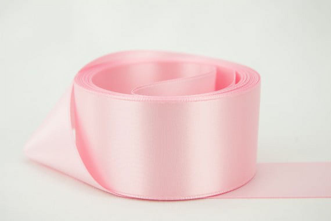 Ribbon Bazaar Double Faced Satin 1/4 inch Light Pink 50 yards 100% ...