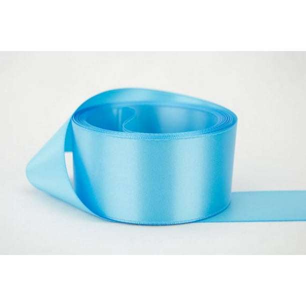 Ribbon Bazaar Double Faced Satin 2-1/4 inch Copen Blue 25 yards 100% ...