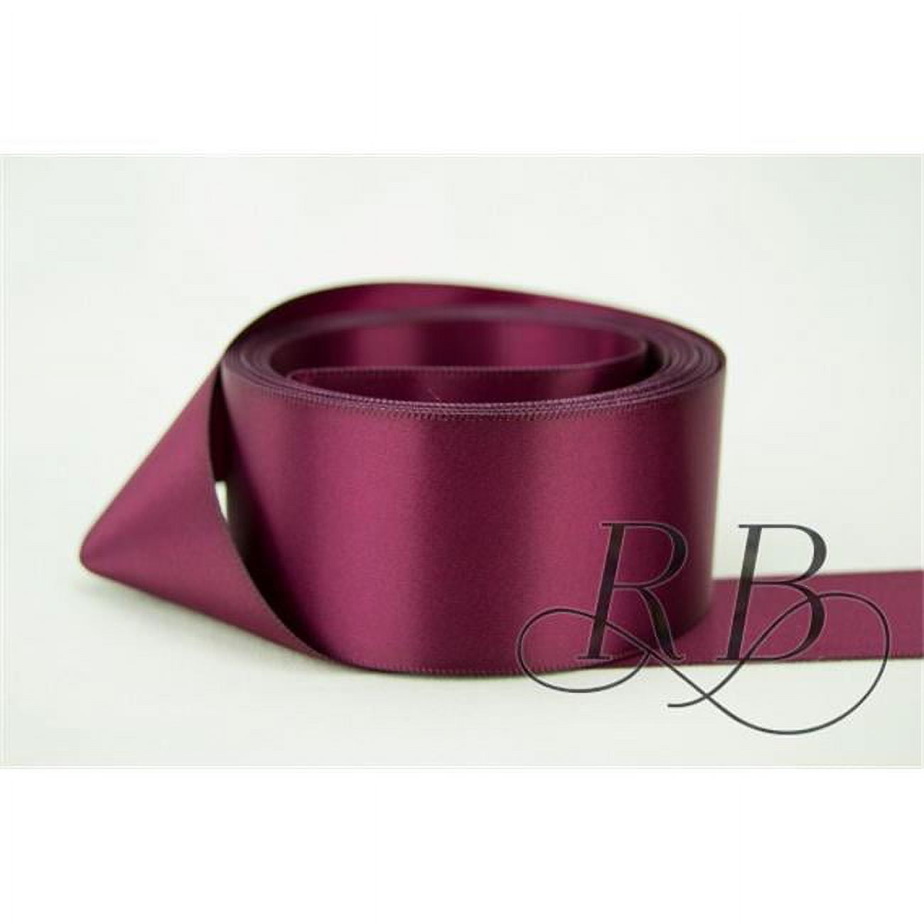 Ribbon Bazaar Double Faced Satin 2-1/4 inch Sangria 25 yards 100% ...