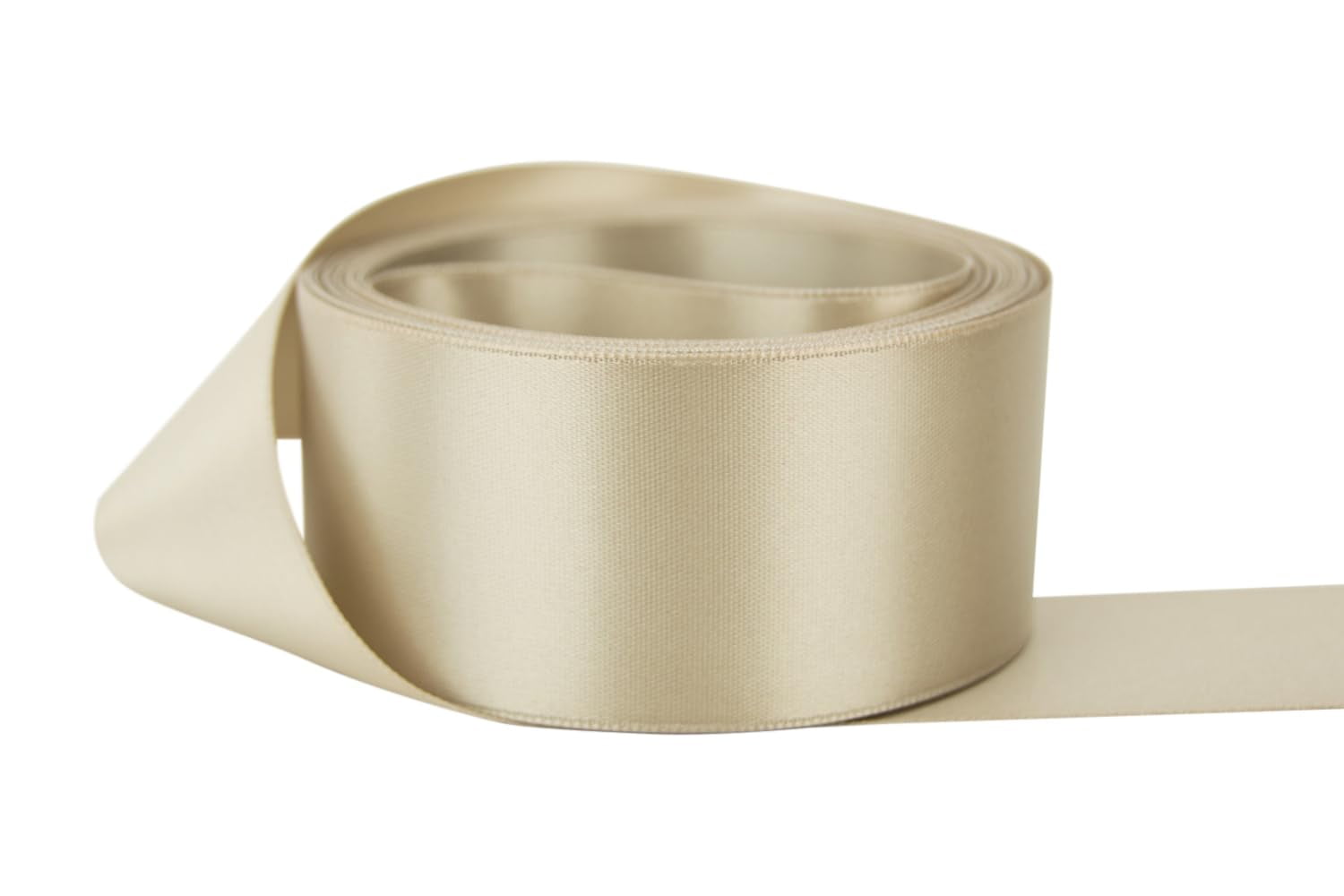 Ribbon Bazaar Double Faced Satin 2-1/4 inch Taupe 25 yards 100% ...