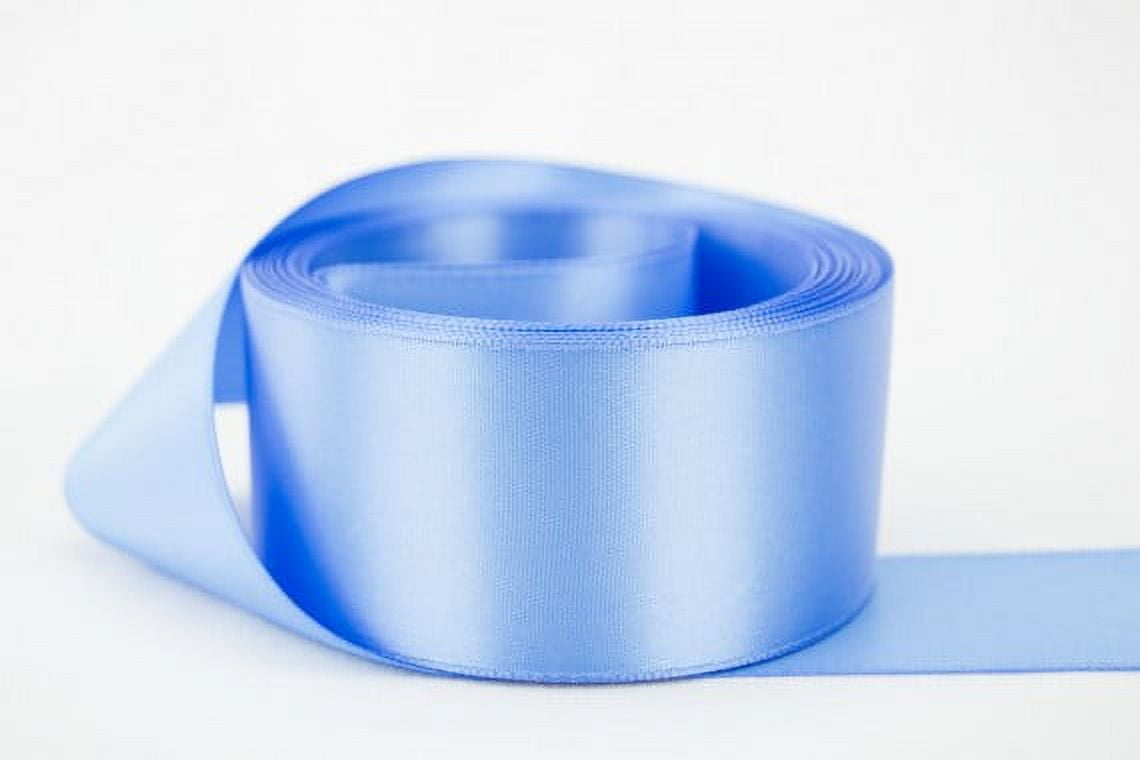 Ribbon Bazaar Double Faced Satin 3 inch Porcelain Blue 25 yards 100% ...