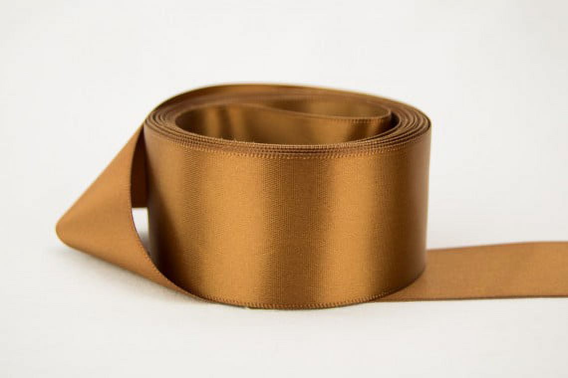 Ribbon Bazaar Double Faced Satin 5/8 inch Coffee 50 yards 100% ...