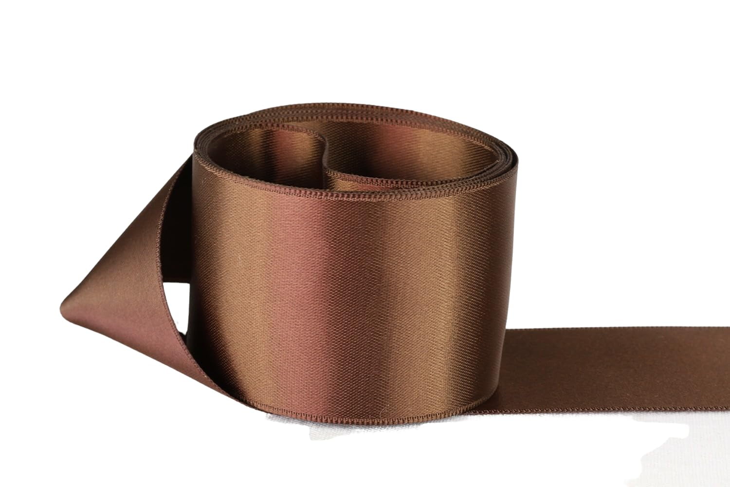 Ribbon Bazaar Double Faced Satin 7/8 inch Brown 50 yards 100% Polyester ...