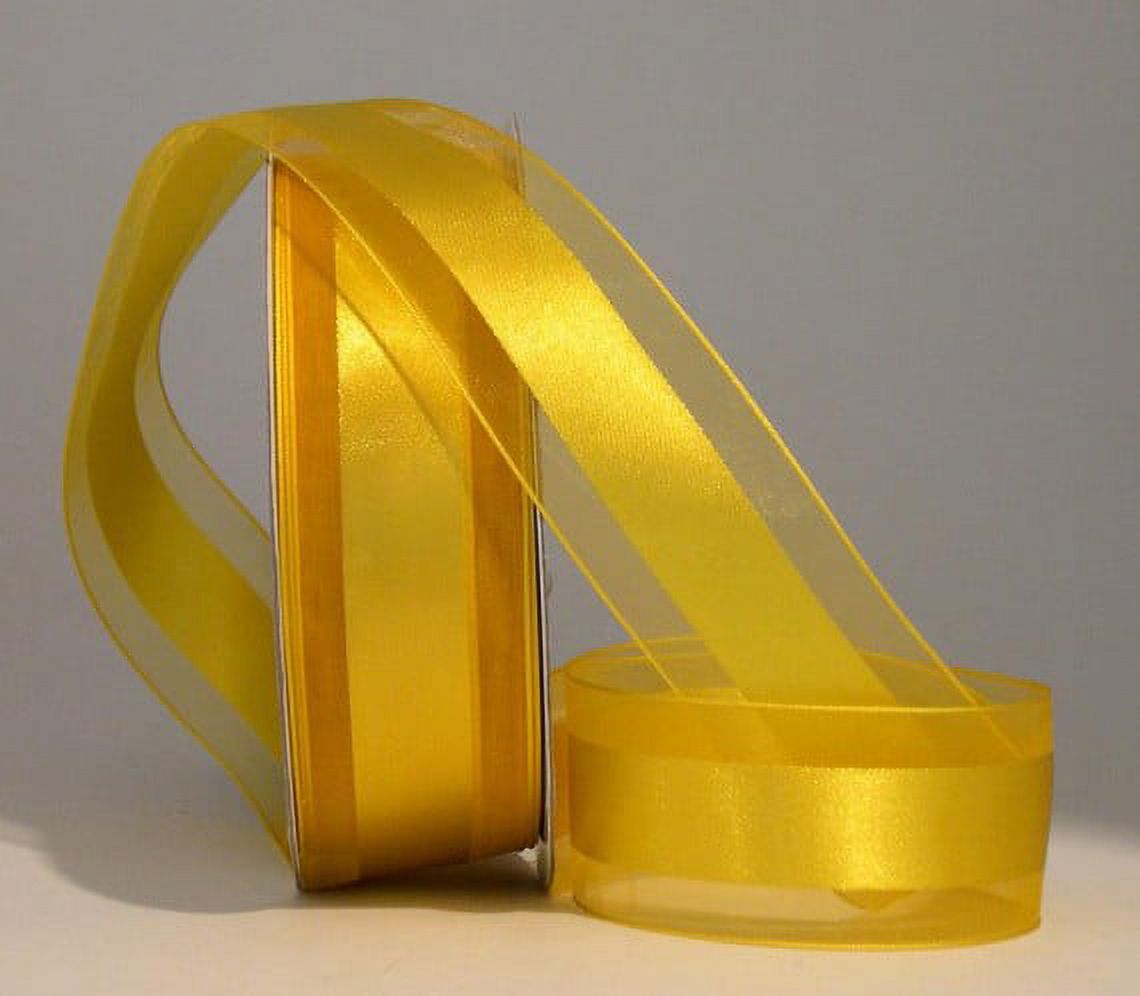 Ribbon Bazaar Satinesque 1-1/2 inch Yellow Gold 50 yards Ribbon ...