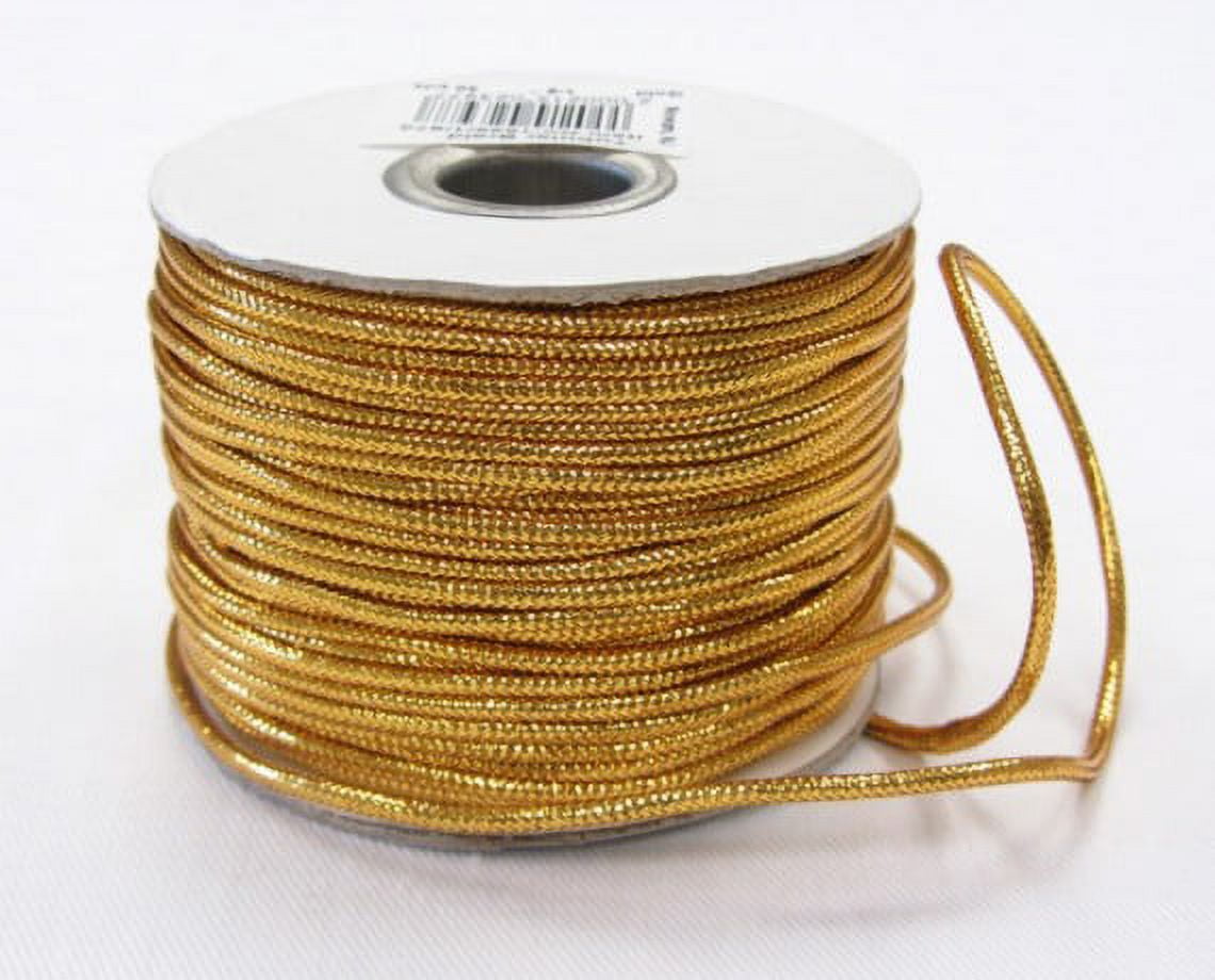 Ribbon Bazaar Tubular Braid 1/8 inch Gold 50 yards Cording - Walmart.com