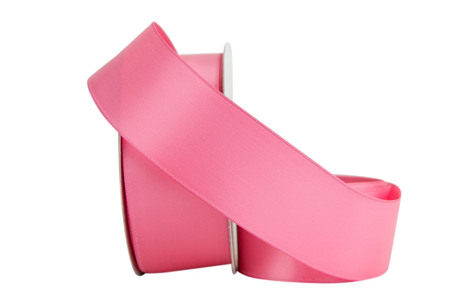 Ribbon Bazaar Wired Double Faced Satin 1-1/2 inch Hot Pink 25 yards ...