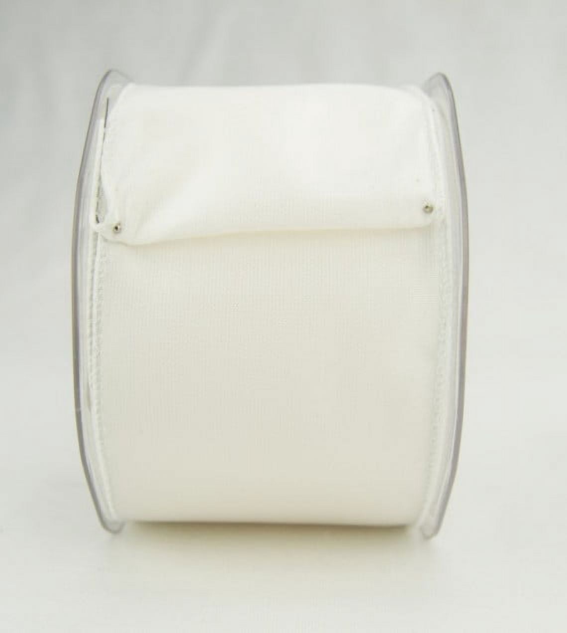 Ribbon Bazaar Wired Iridescent Taffeta 3-1/2 inch White (Same Color ...