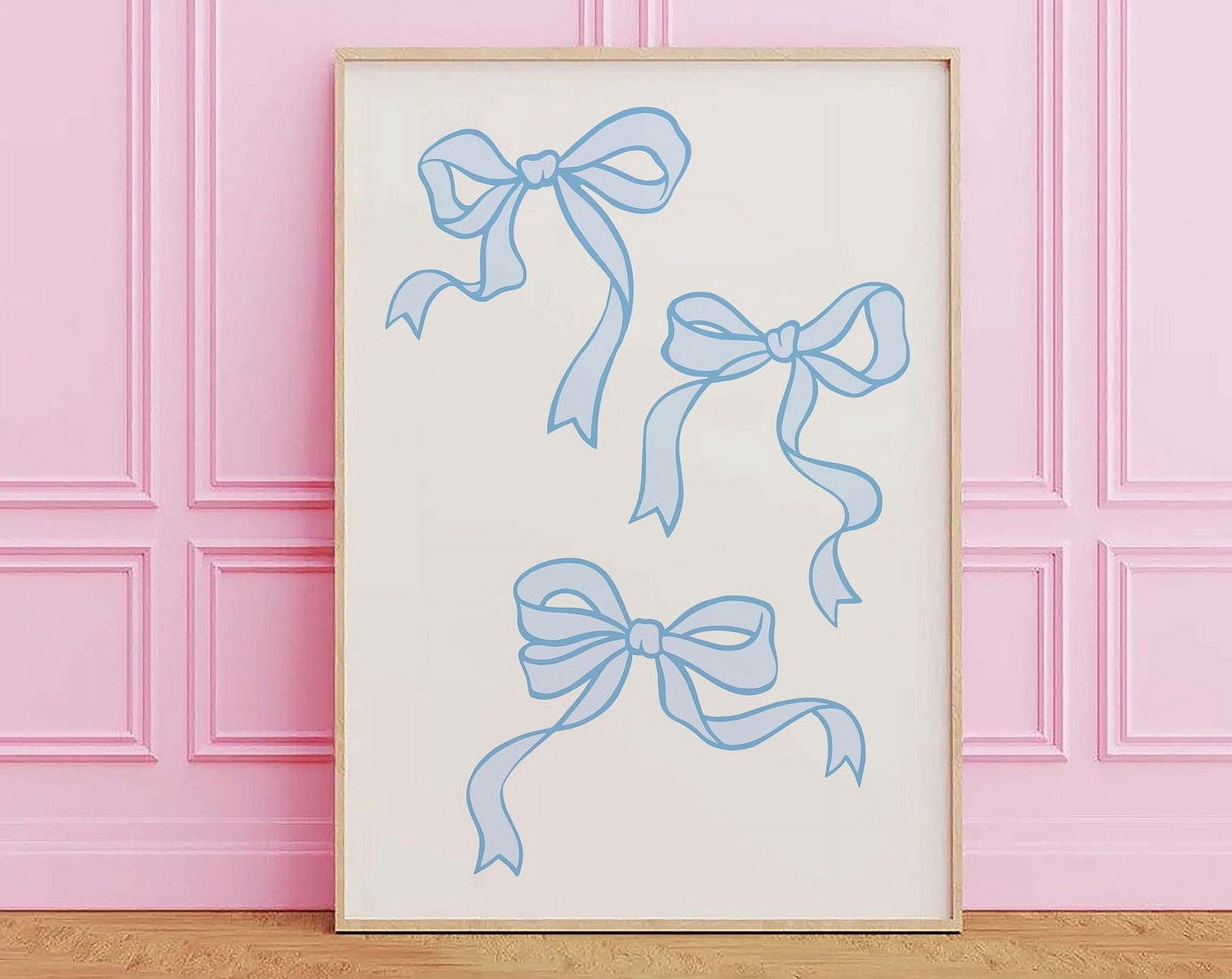 Ribbon Bow Print, Art, Balletcore Wall Art, Cute Nursery Wall Art ...