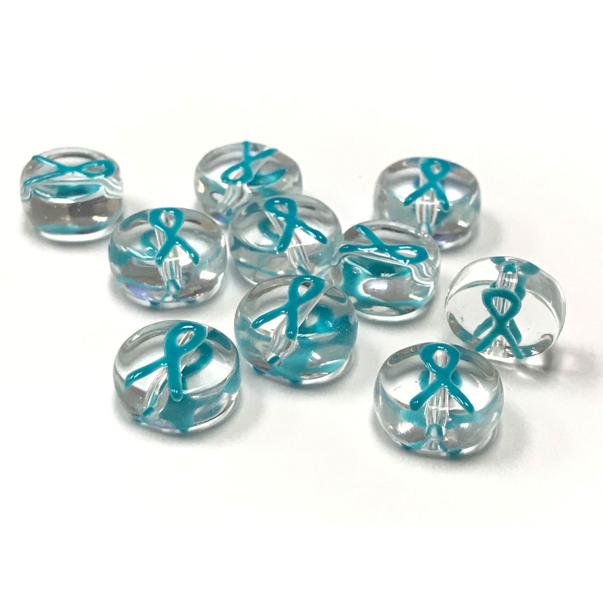 Ribbon Cancer Glass Beads for Jewelry Making, Ovarian Prostate ...