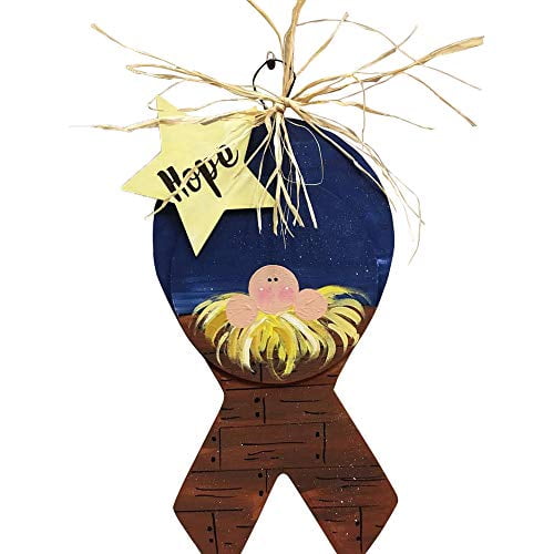 Ribbon Cutout Unfinished Wood Home Decor Awareness Ribbon Everyday Door ...