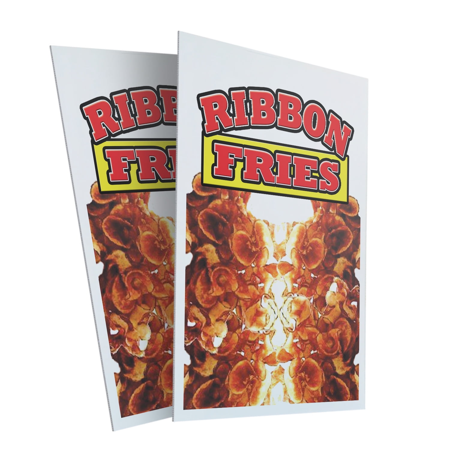 Ribbon Fries (2-PACK) 24" x 36" Plastic Signs | Sign Insert 4mm ...
