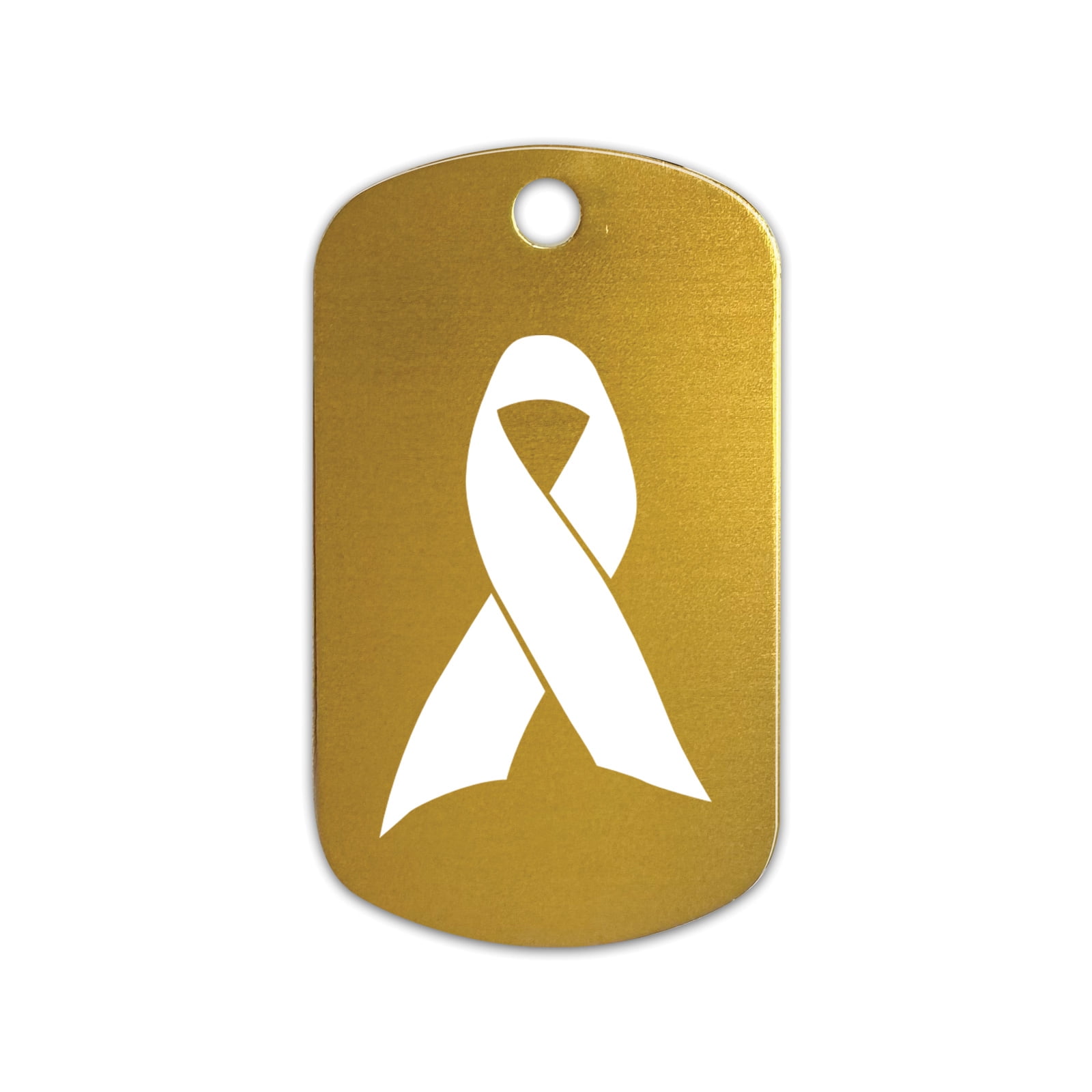 Ribbon GI Dog Tag Aluminum Keychain - Gold - Walmart.com