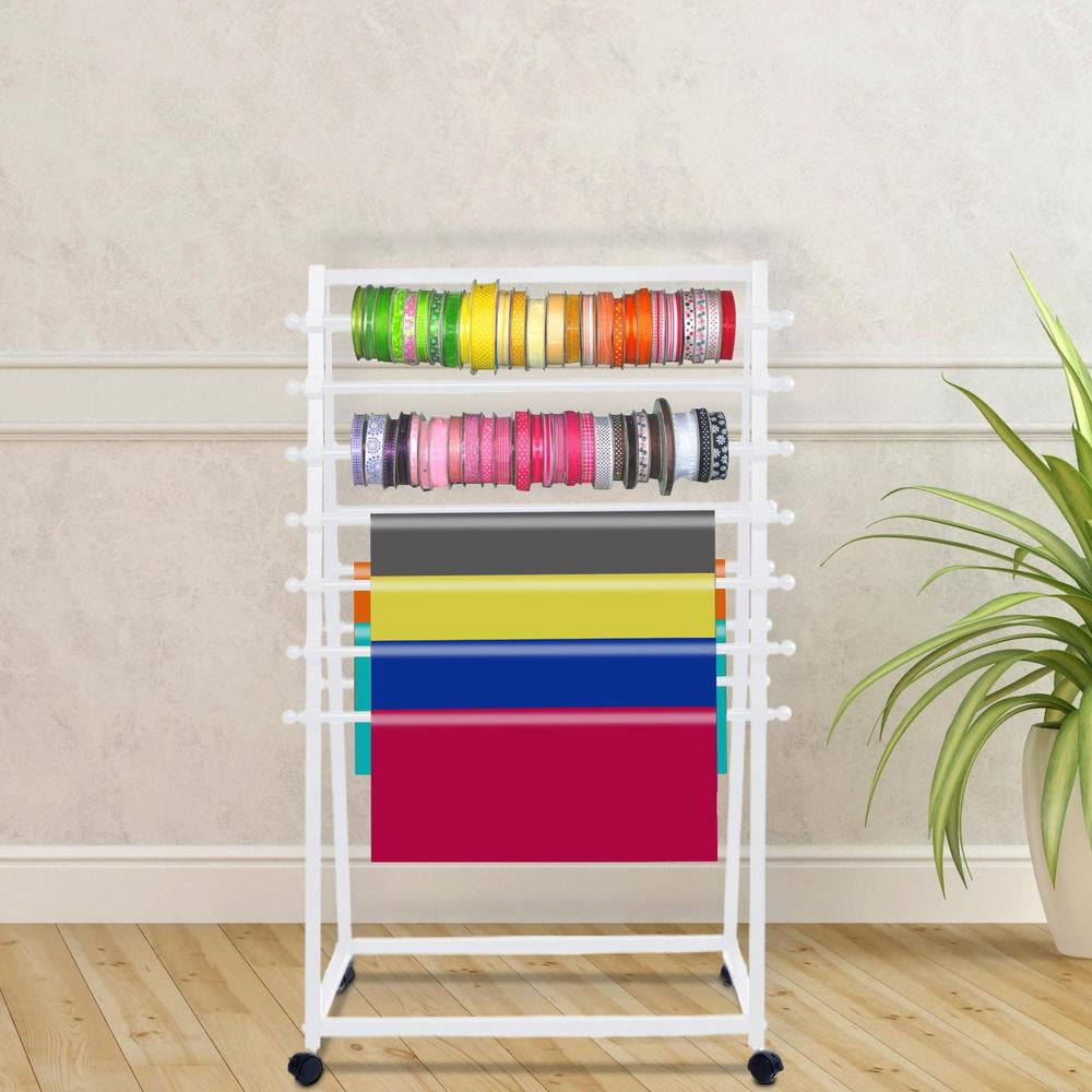 Ribbon Holder Organizer Rack, 14 Tier Double-Sided Ribbon Storage ...