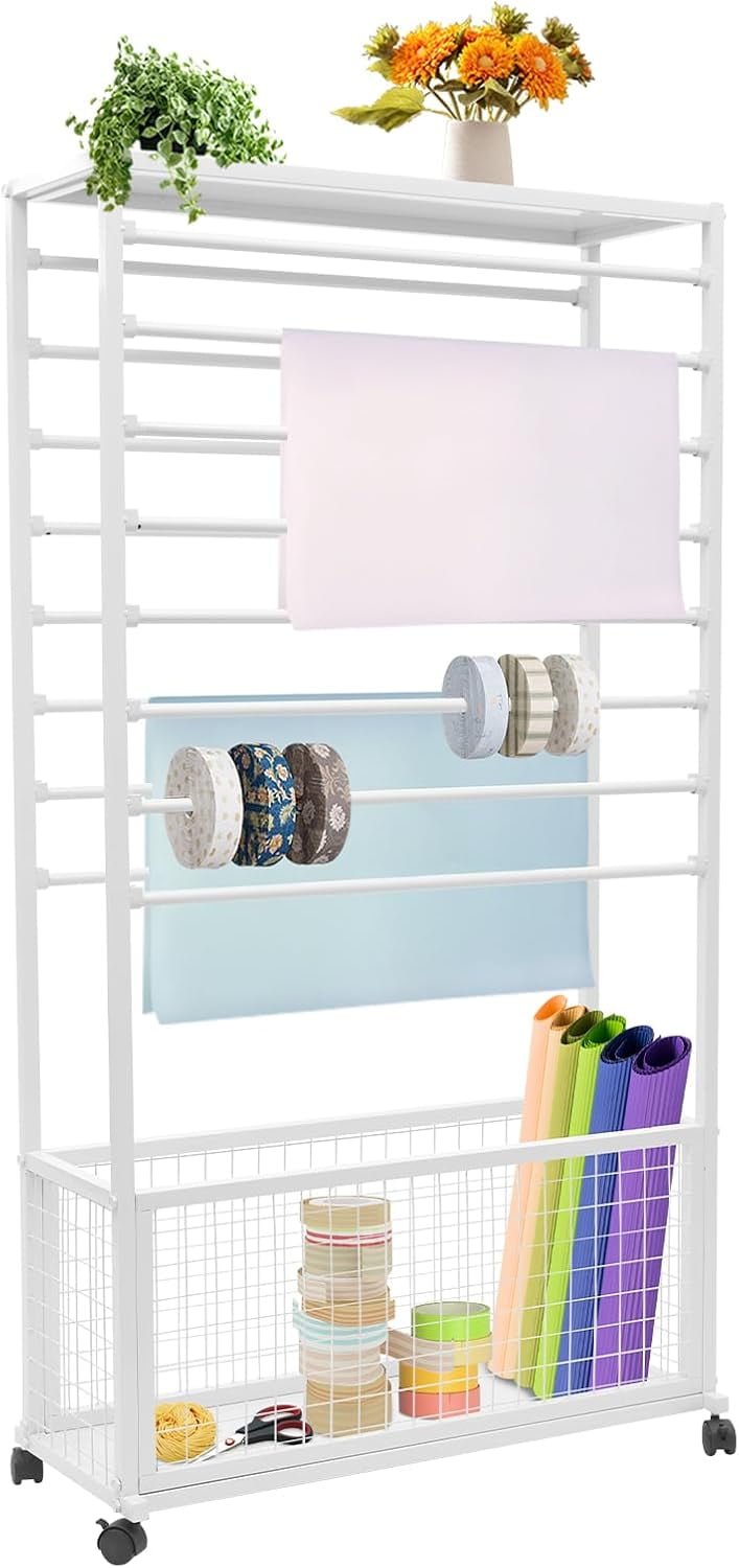 Ribbon Holder Organizer Rack, Double-Sided 16-Layer Ribbon Storage ...