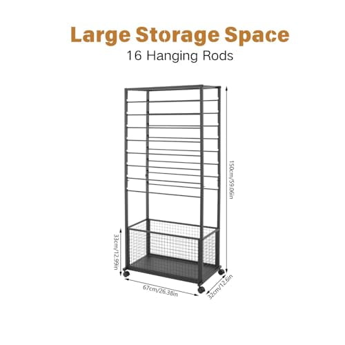 Ribbon Holder Organizer Rack,Double-Sided 16-TierRibbon Display Stand ...