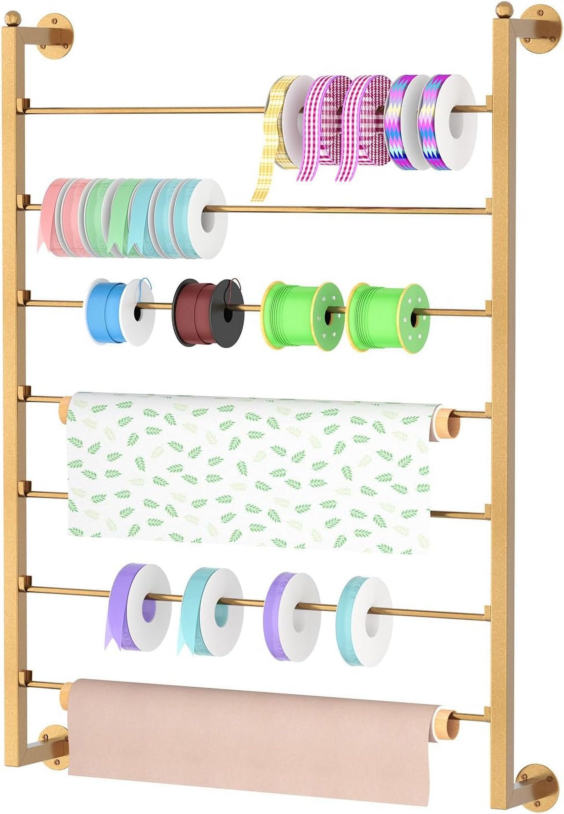 Ribbon Holder Organizer, Ribbon Organizer Wall Mounted, 7 Tier Metal ...