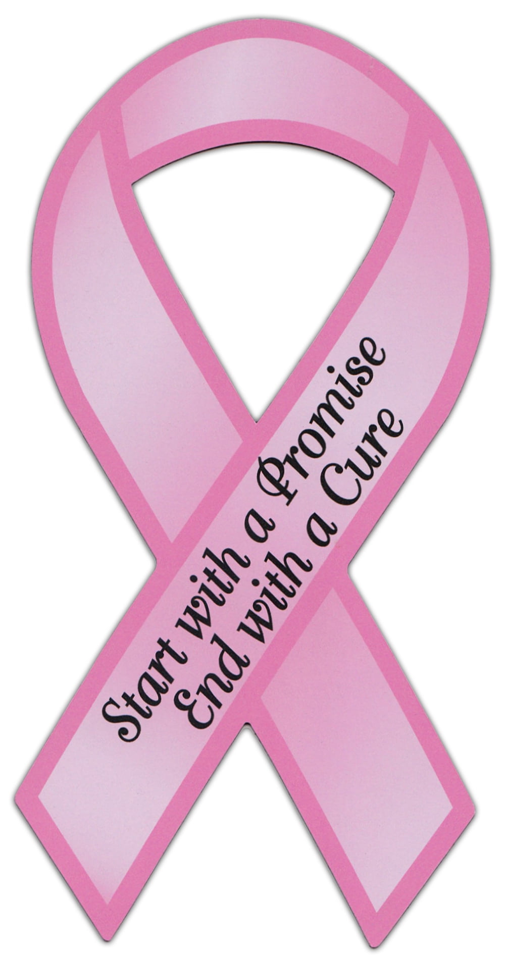 Ribbon Shaped Awareness Support Magnet - Start With A Promise, End With ...