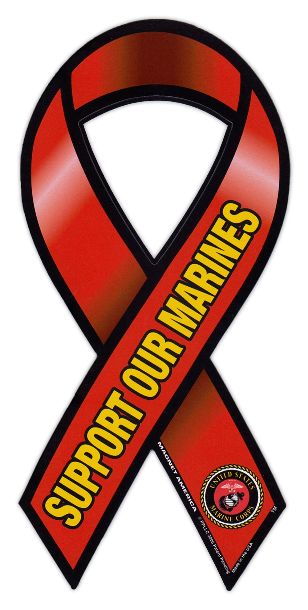 Ribbon Shaped Magnet - USMC United States Marine Corp - Military ...