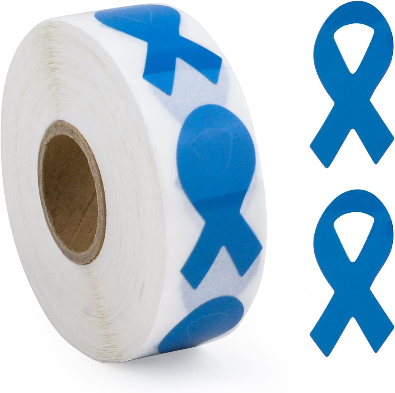 Ribbon Sticker, 500 Pcs Green Ribbon Awareness Stickers Labels Roll ...