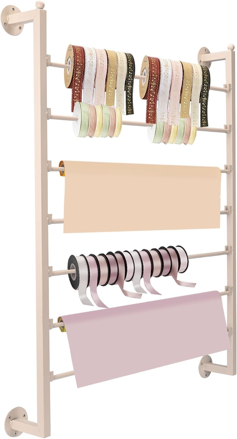Ribbon Storage Organizer,Wall Mounted Ribbon Organizer,Wrapping Paper ...