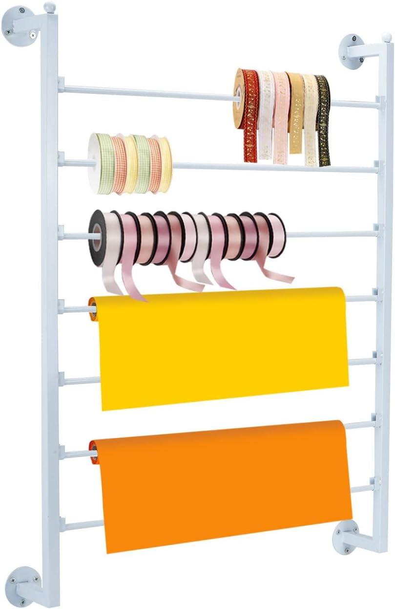 Ribbon Storage Organizer,Wall Mounted Ribbon Organizer,Wrapping Paper ...