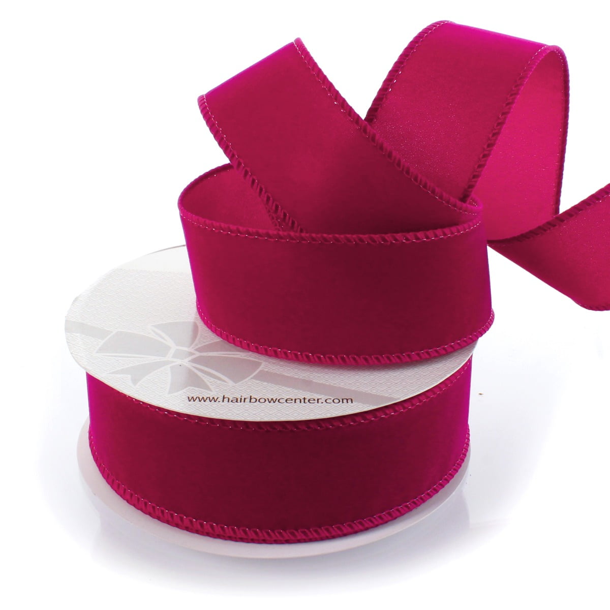 Ribbon Traditions 1.5" Wired Suede Velvet Ribbon Fuchsia 25yd - Walmart.com