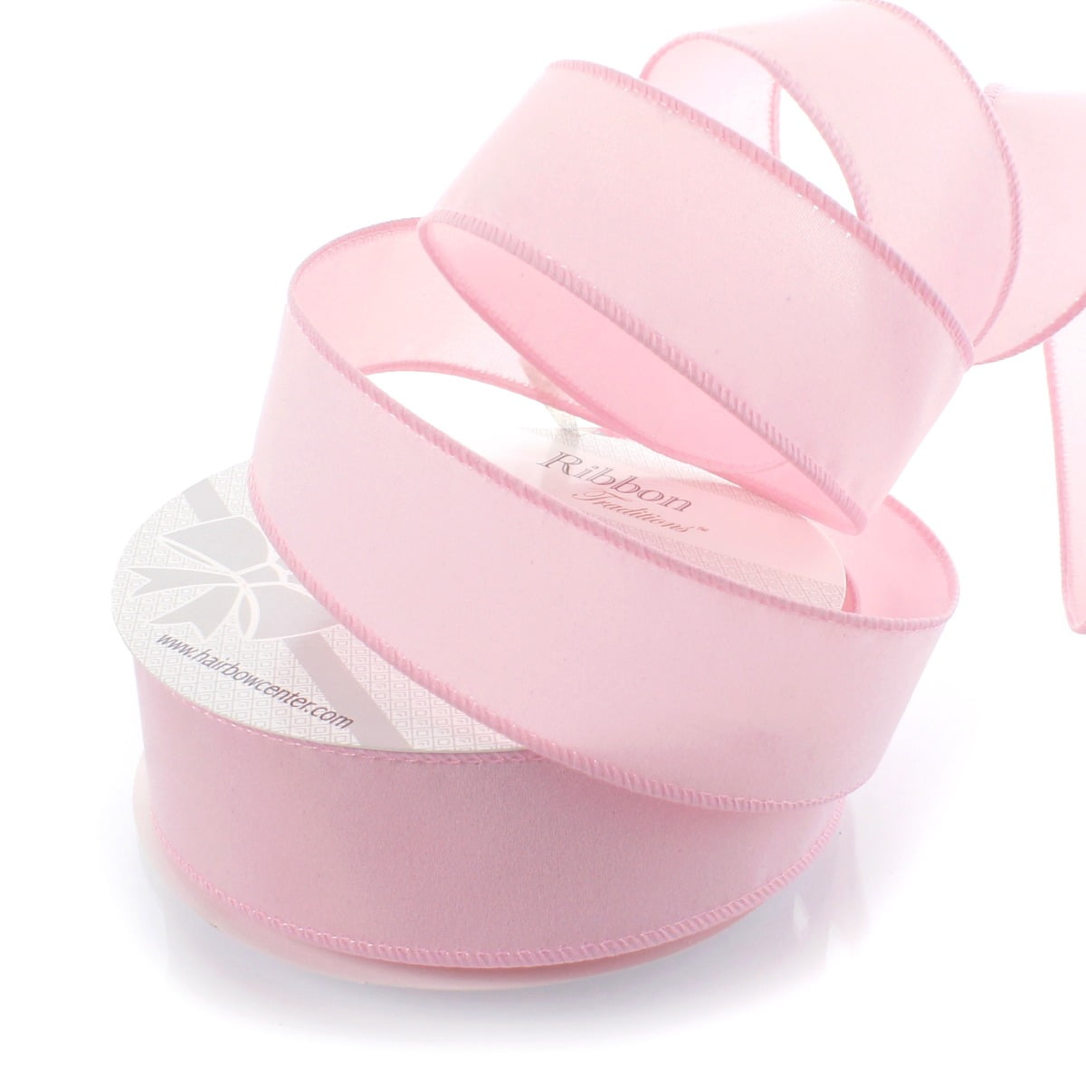 Ribbon Traditions 1.5" Wired Suede Velvet Ribbon Light Pink 10yd ...
