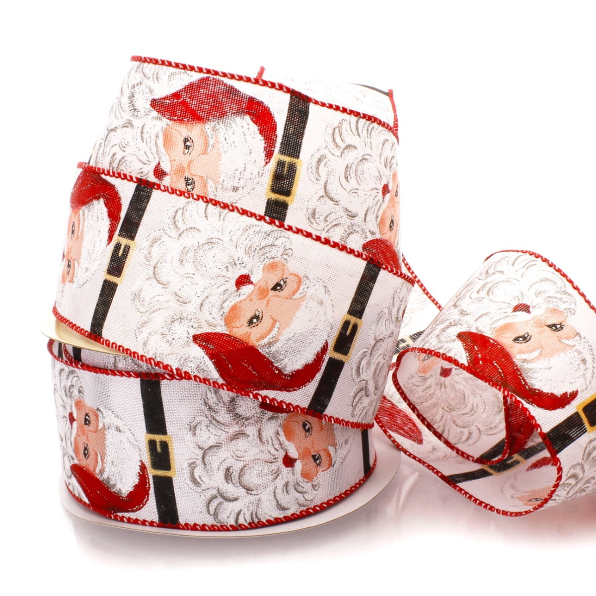 Ribbon Traditions Jolly Santa Wired Ribbon 2 1/2" by 25 Yards - Walmart.com