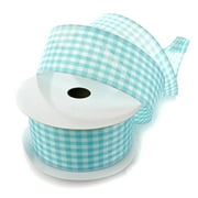 Blue Green Plaid Ribbon