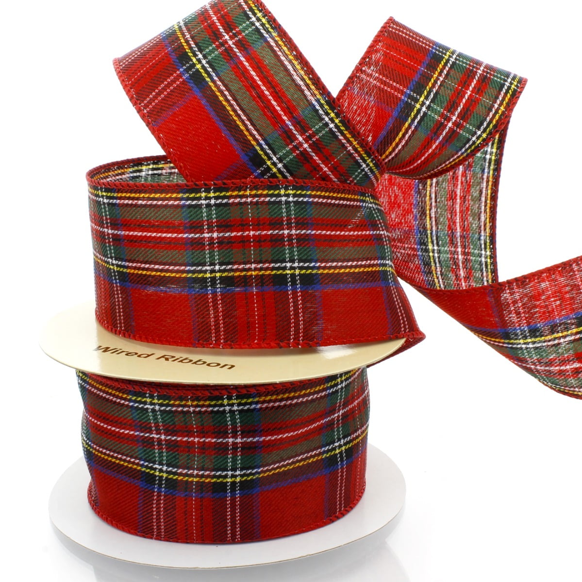 Ribbon Traditions Vintage Red/Blue Plaid Flannel Wired Ribbon for ...