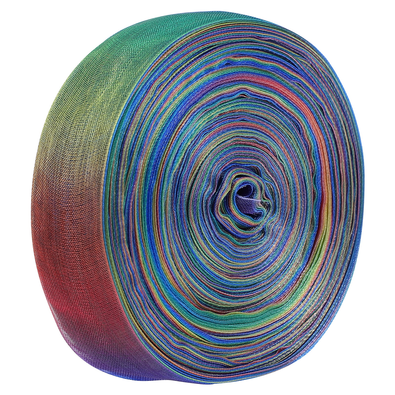Ribbon Tulle Rolls Diy Chiffon Rainbow Packaging Wedding Gauze Wired ...