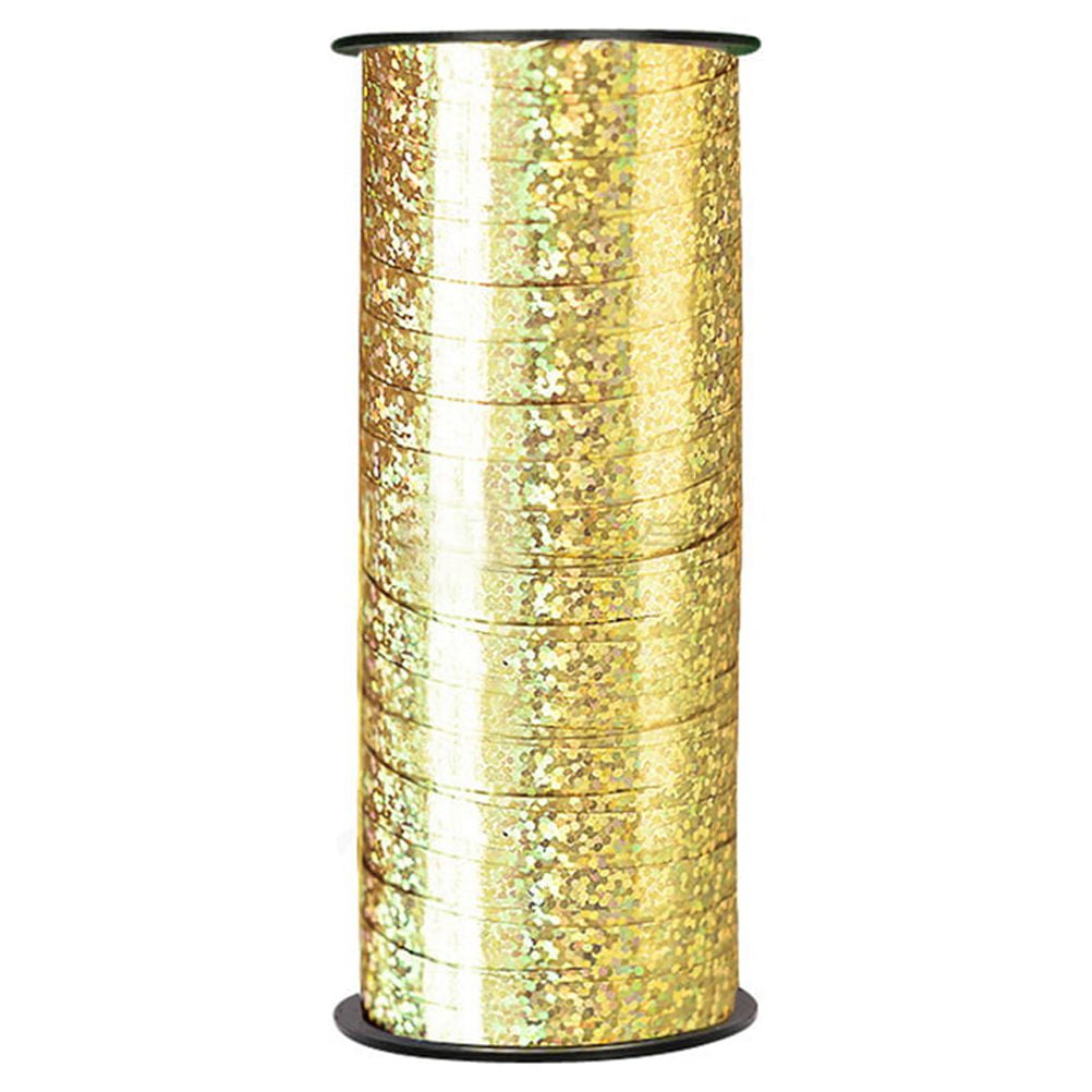 Golden Crinkled Curling Ribbon for Decoration Use Made of Plastic 100 ...