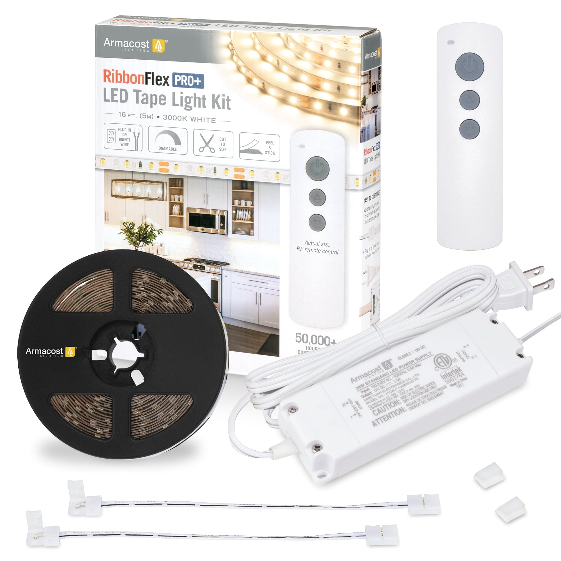 RibbonFlex PROPlus 12V 3000K Soft White LED Strip Light Kit - Walmart.com