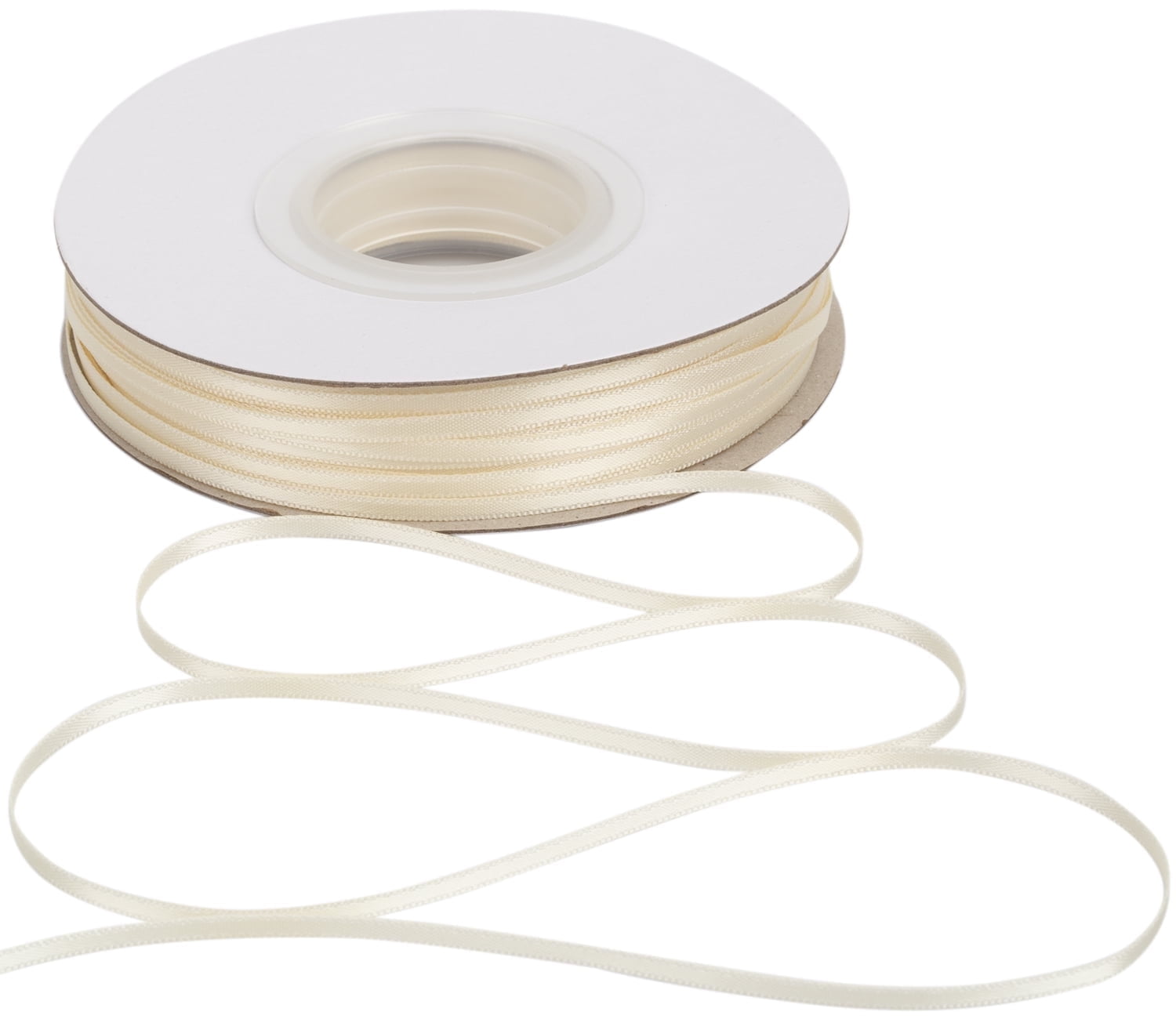 Ribbonitlux Ivory Satin Ribbon 1/8 inch Double Sided Quality Satin for ...