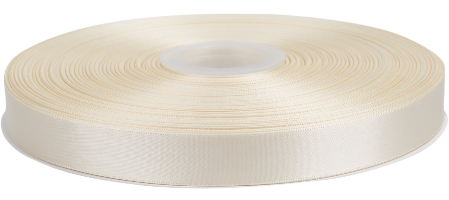 Ribbonitlux Ivory Satin Ribbon 3/4 inch Double Sided Quality Satin for ...