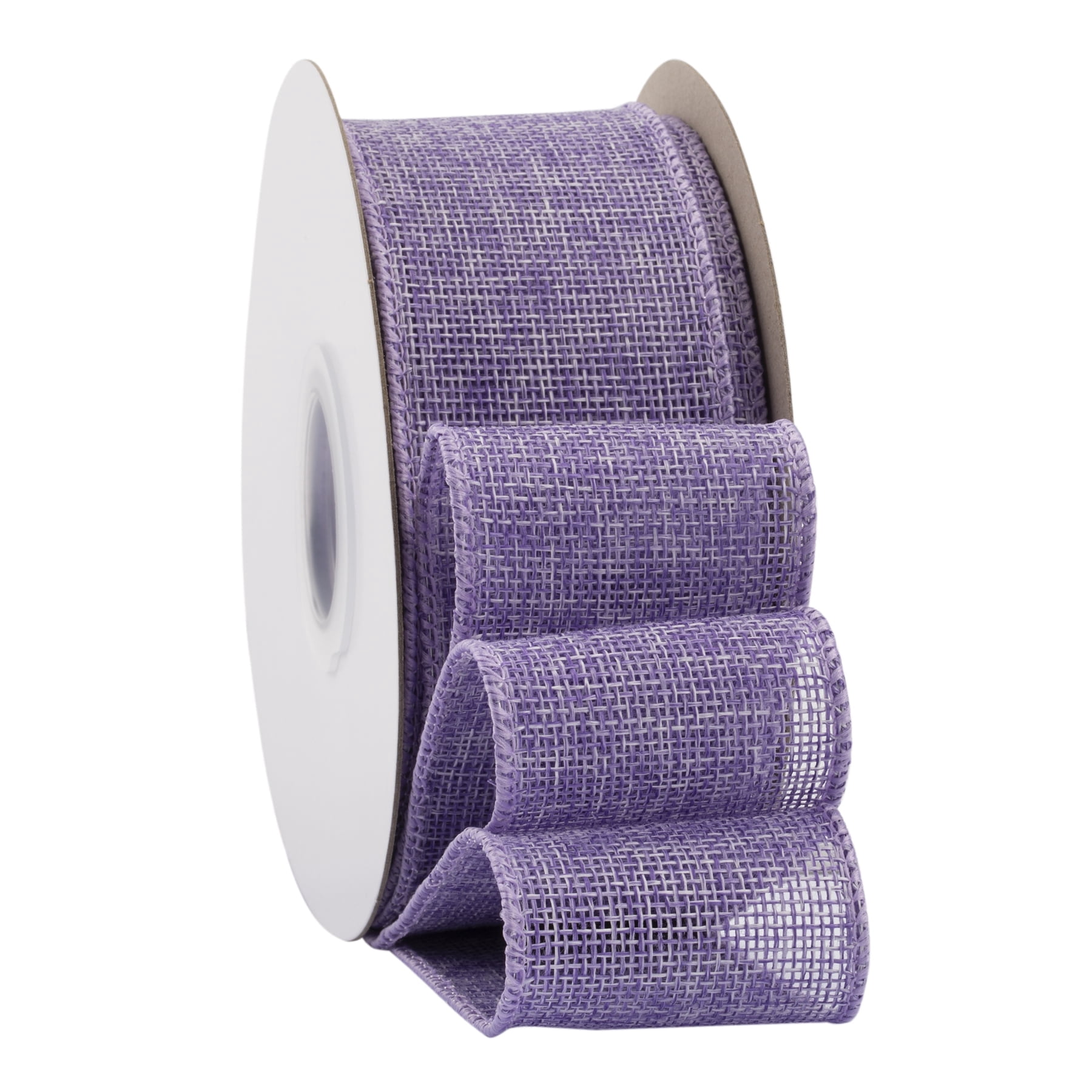 Ribbonitlux Lt. Purple Burlap Wired Ribbon, 2 inch x 20 Yards, Wired ...