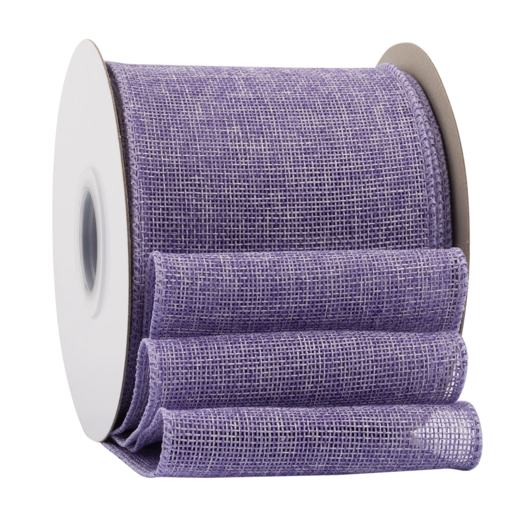 Ribbonitlux Lt. Purple Burlap Wired Ribbon, 4 inch x 20 Yards, Wired ...