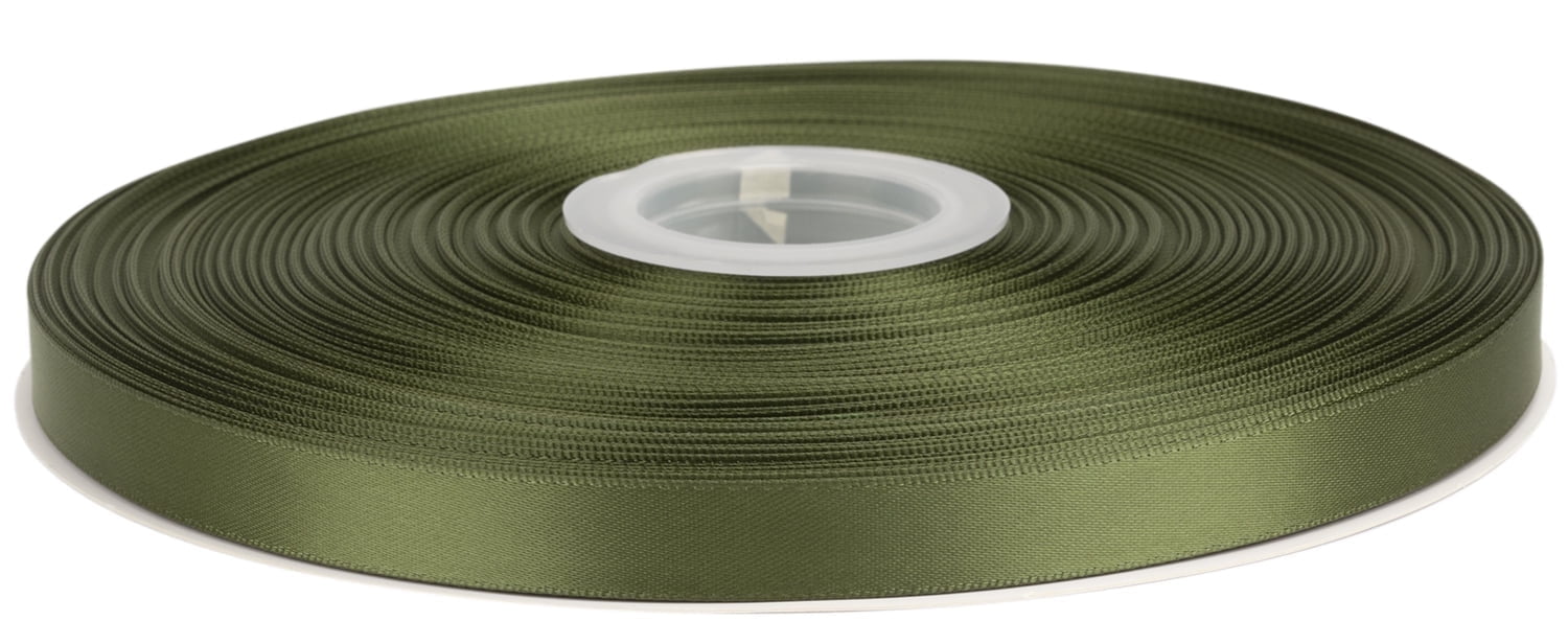 Ribbonitlux Moss Satin Ribbon 1/2 inch Double Sided Quality Satin for ...