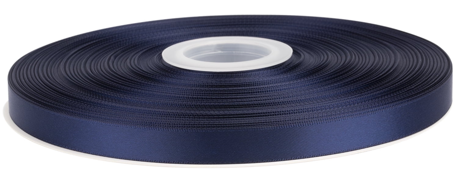 Ribbonitlux Navy Satin Ribbon 1/2 inch Double Sided Quality Satin for ...